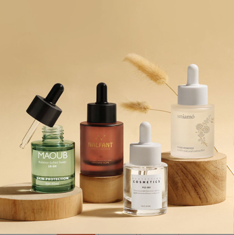 Custom 20ml 30ml 50ml 10ml 100ml Fancy Frosted Clear Amber Essential ...