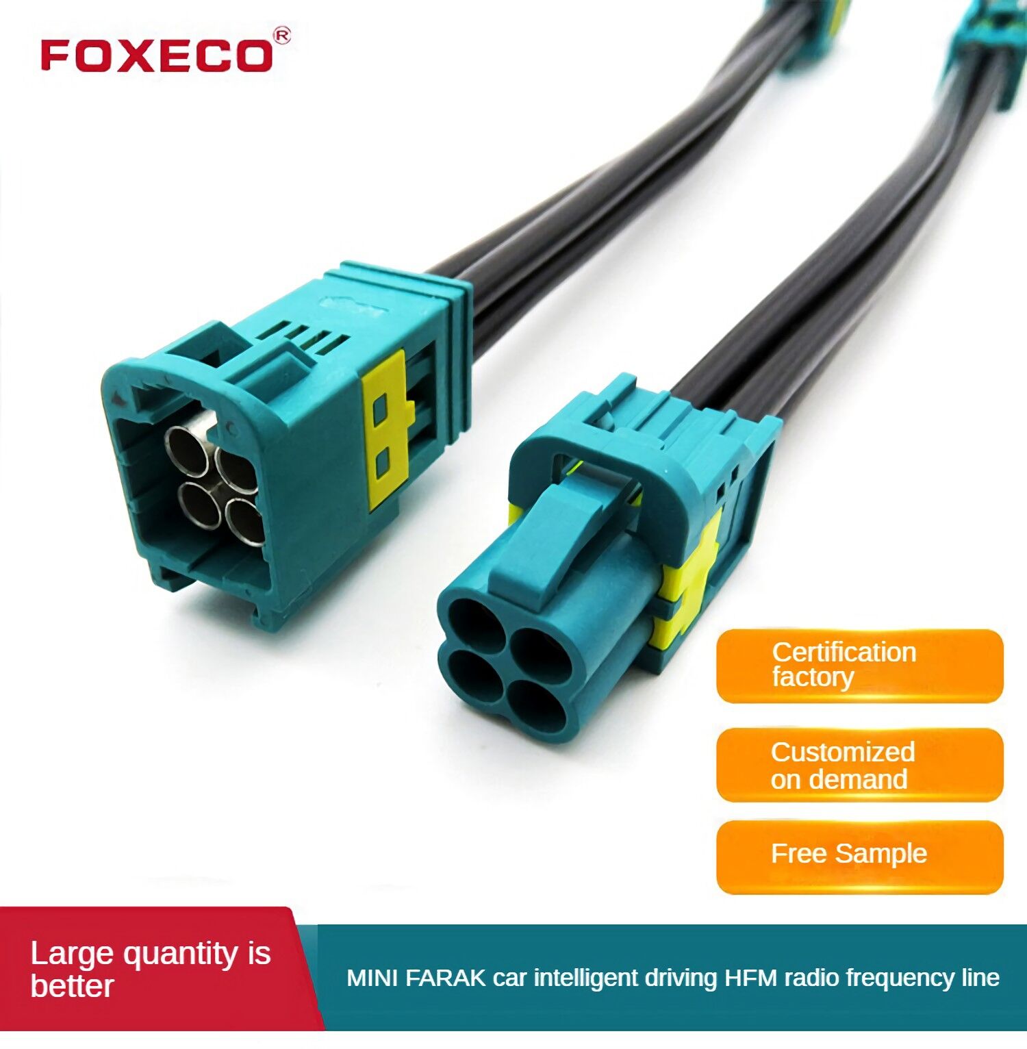 Buy Wholesale China Foxeco Custom Quaternary Right Angle Male Connector ...