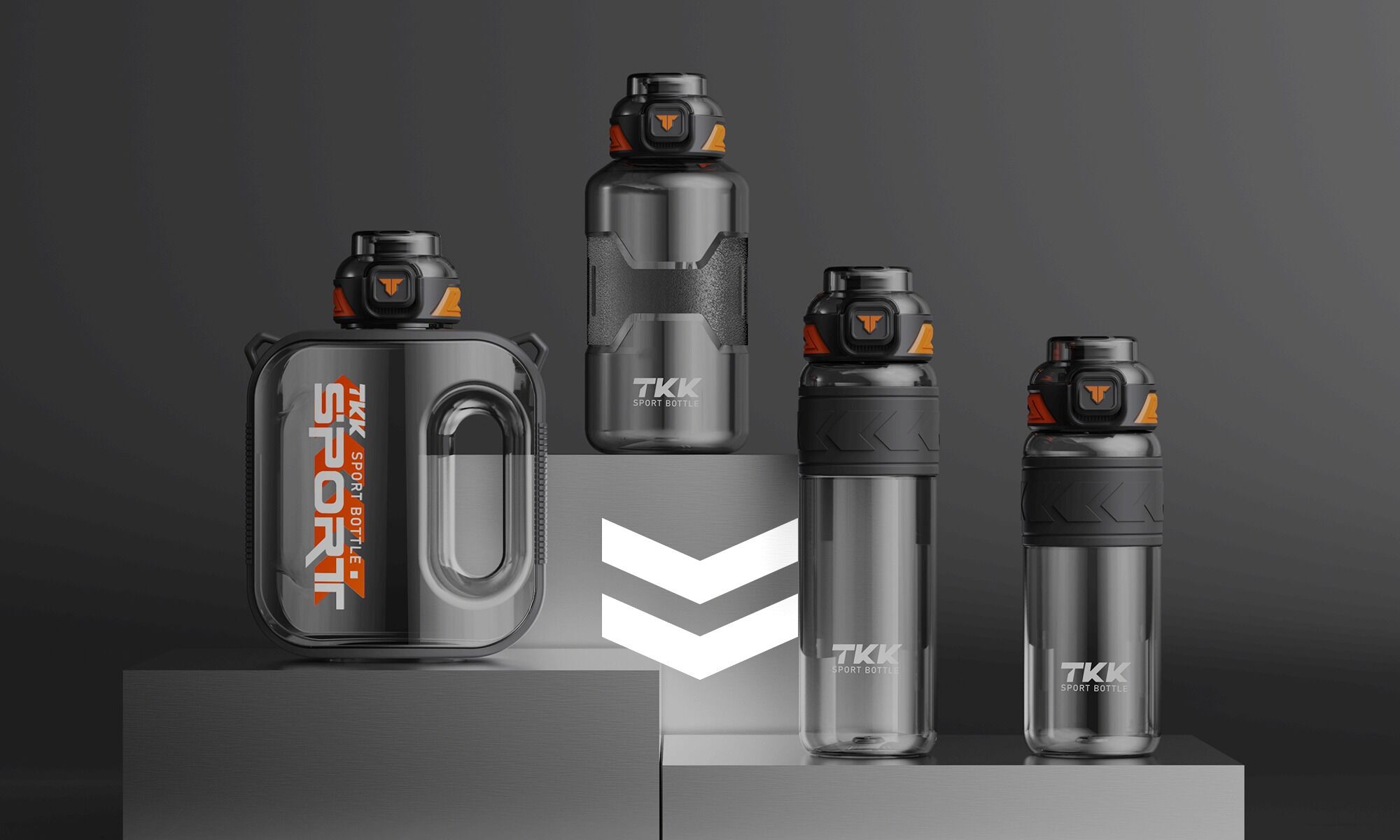 Large Capacity Water Bottle Jug For Gym With Straw Time Marker ...