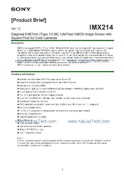 Klt-b6mf-imx214 V1.0 13mp Imx214 Mipi Interface M12 Fixed Focus Camera ...