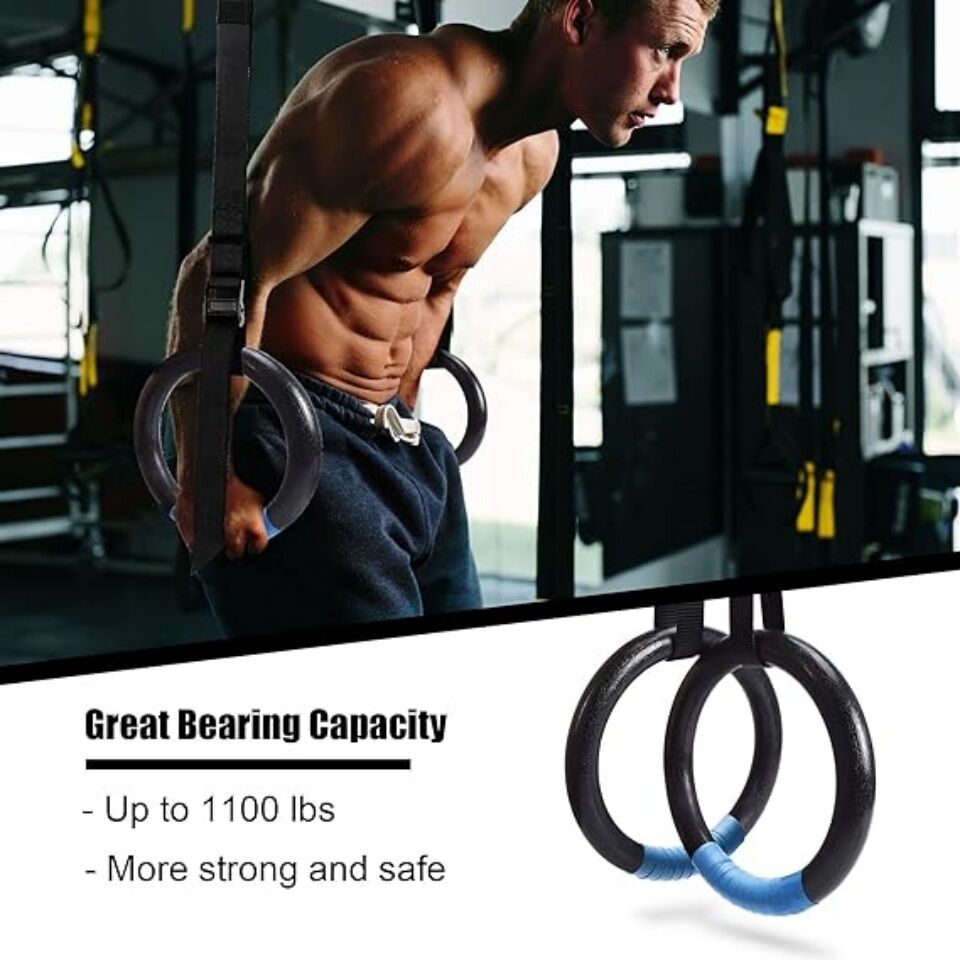 Buy Wholesale China Gymnastics Rings Abs Gym Rings Adjustable Buckle ...
