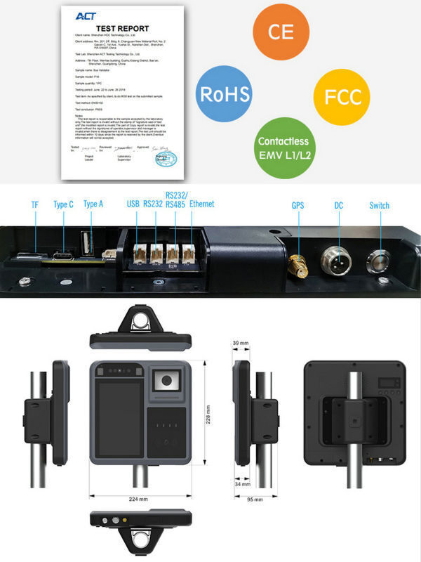 Android9.0 2d Qr Barcode Scanner Bus Ticketing Validator Machine ...