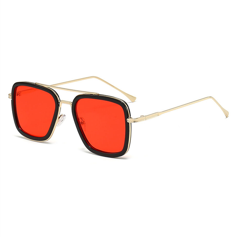 Fashion Lentes De Vintage Retro Square Metal Frame Sunglasses For Men ...