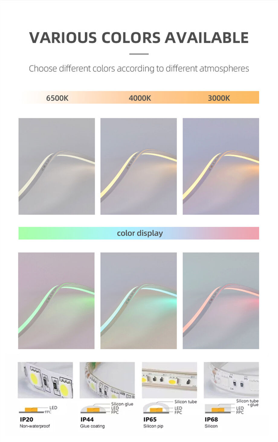 Oem Odm Top Lighting Silicone Tube Diy Neon Led Light Rgb Neon Led Soft ...