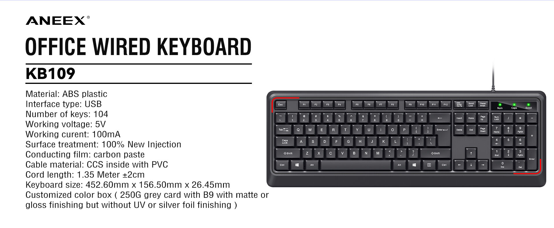 Bulk Buy China Wholesale Factory Cheap Computer Keyboard W-kb109 Wired ...