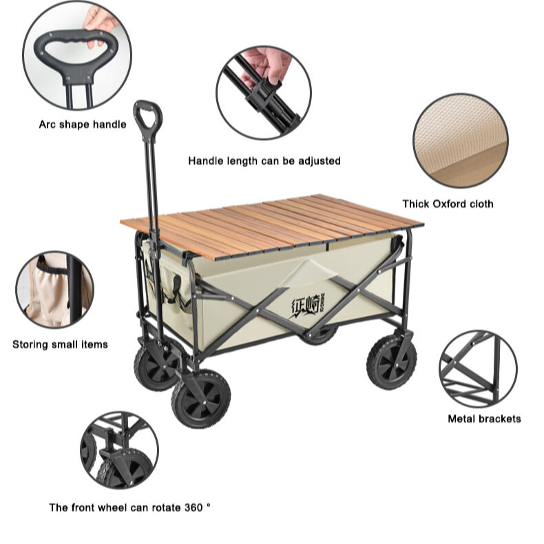 5 Inch Customized Wholesale Foldable Beach Trolley Camping Metal Garden ...