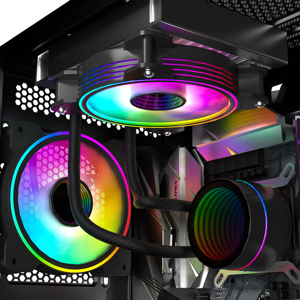 Powercase 120mm Cpu Water Cooling With 5v Argb Fan Strong Water Cooler ...