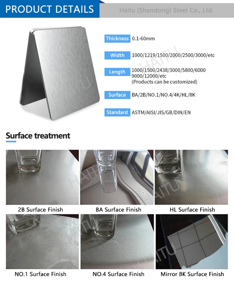 Ss Plate 210 Aisi 304 304l Austenitic Stainless Steel Sheet No.4 No.8 ...