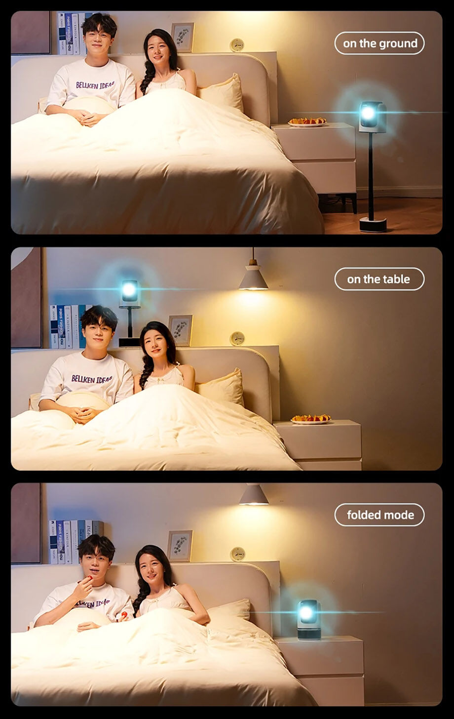 Support 4k Hd Home Smart Retractable Folding Mini Projector With ...