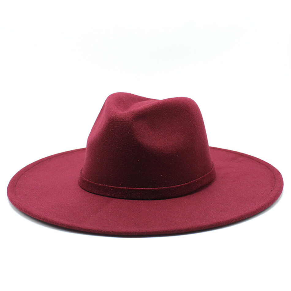Buy Wholesale China Wholesale Wool Felt Wide Brim Big Fedora Hat Jazz ...