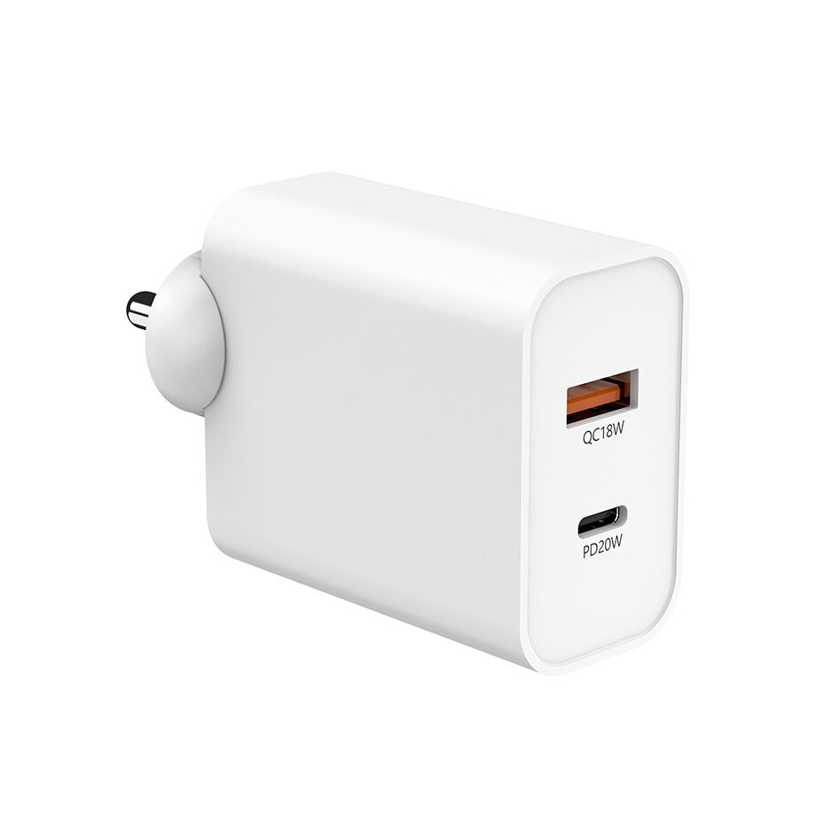 38w Mobile Phone Chargers Usb Type C 1c2a Dual Ports Quick Charger ...