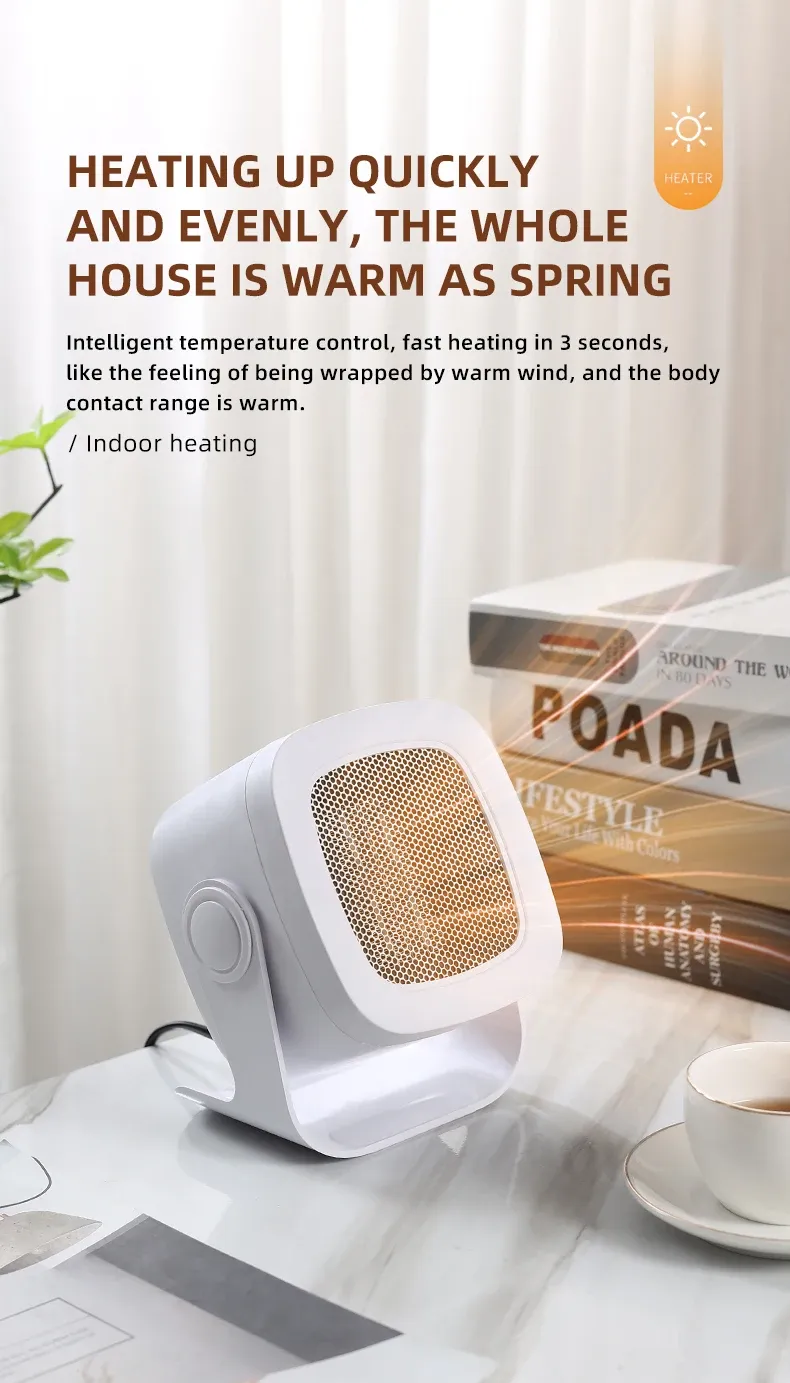 Portable Home Room Desktop Office Electric Fan Heater Electric Mini ...