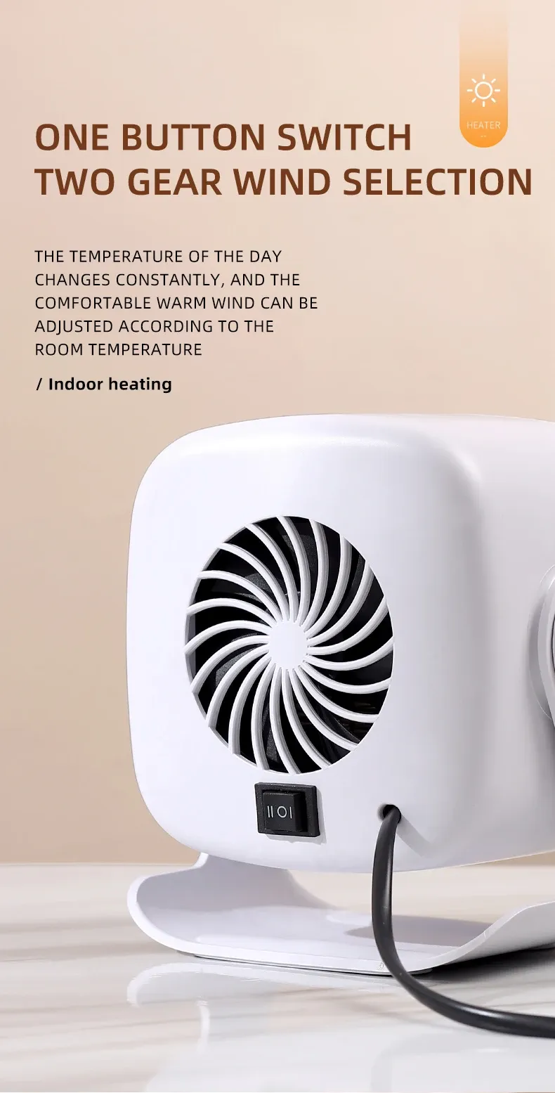 Portable Home Room Desktop Office Electric Fan Heater Electric Mini ...