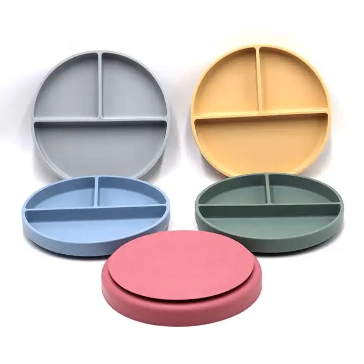 Silicone Factory Bpa Free Suction Divided Plates For Baby Toddler ...