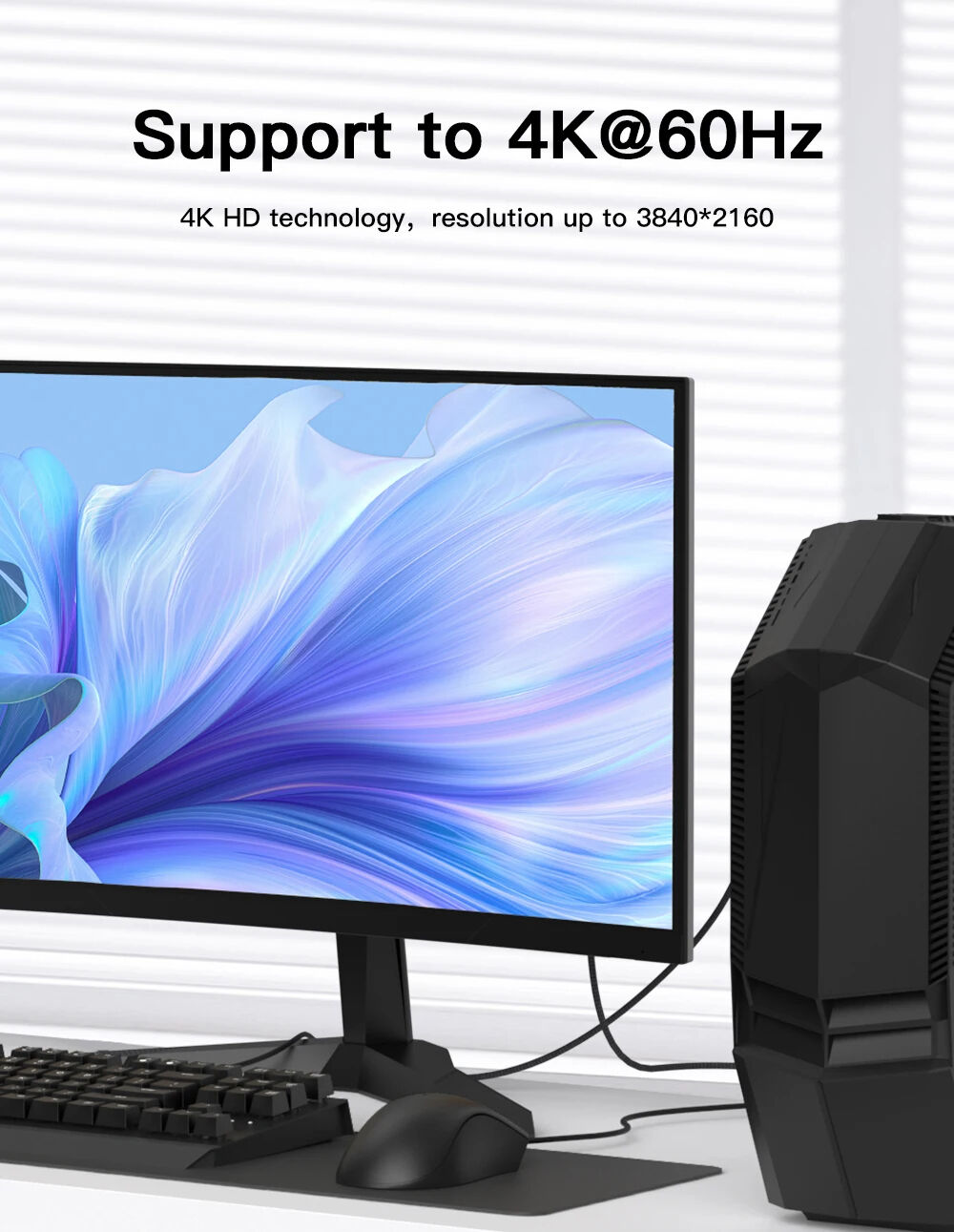 High Performance Dp 1.2 Version Displayport Cable Uhd 4k Durable Metal ...