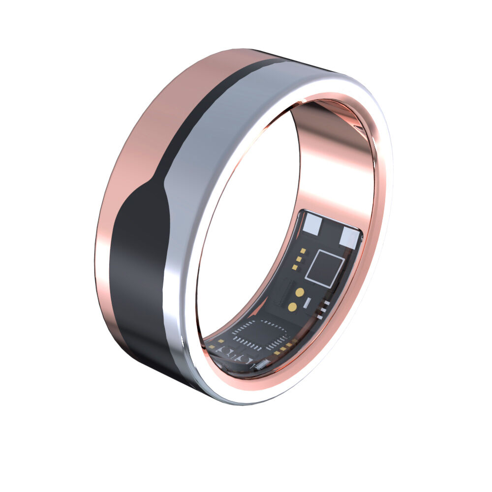 Medical Grade Ultra Thin 2mm Thickness Rose Gold Smart Ring With Led ...