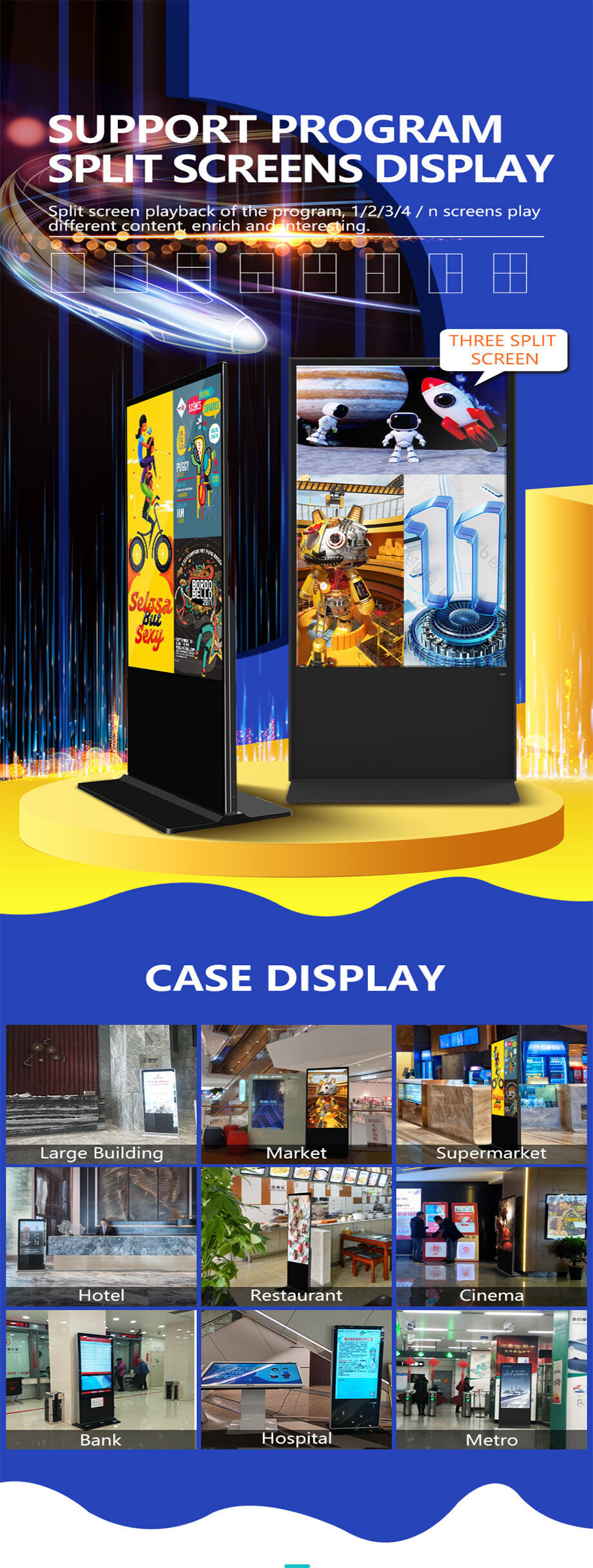 Lcd Led Video Wall Stainless Steel Bracket Led Display Screen Digital ...