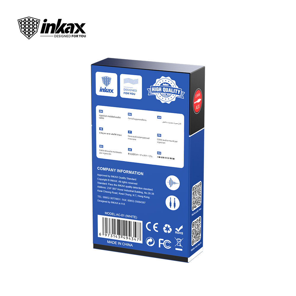 Factory Direct High Quality China Wholesale Inkax 1m Aux To Aux Cable ...