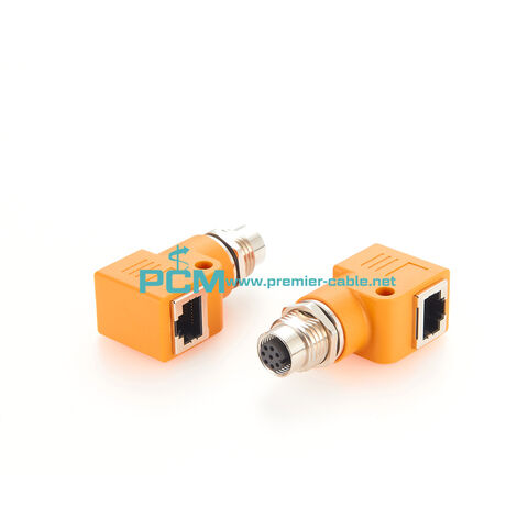 Buy Wholesale China M12 To Rj45 Adapter A Coded Right Angle M12 Adapter ...
