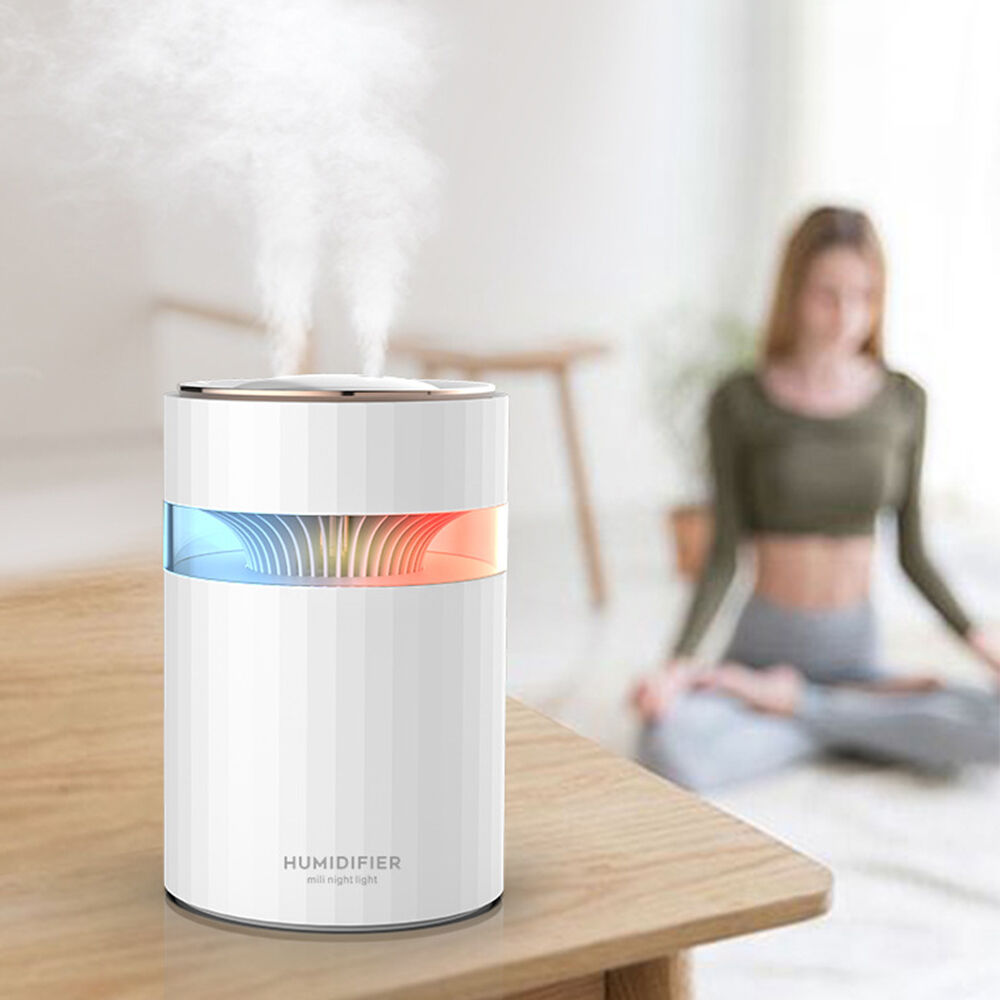Usb Dual Spout Humidifier Colorful Lights Large Capacity Household Mute ...