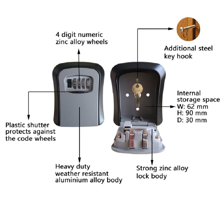 Bulk Buy China Wholesale Outdoor Wall Mounted Small Key Safe Box ...