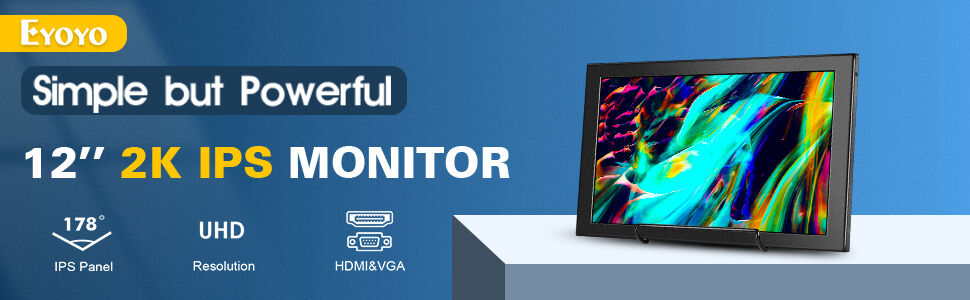 Eyoyo 2k Portable Monitor 12 Inch Qhd 2160x1440, Thin Lightweight Ips ...