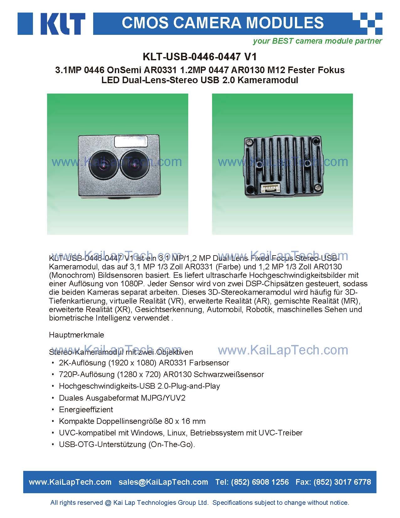 Buy Wholesale Hong Kong SAR Klt-usb-0446-0447 V1 3.1mp 0446 Ar0331 1.2mp 0447 Ar0130 M12 Fester ...