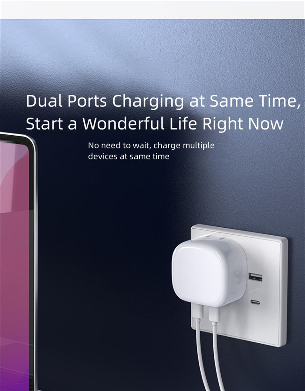 Luxury High-end High Quality Phone Charger 45w Dual Type C Adapter ...