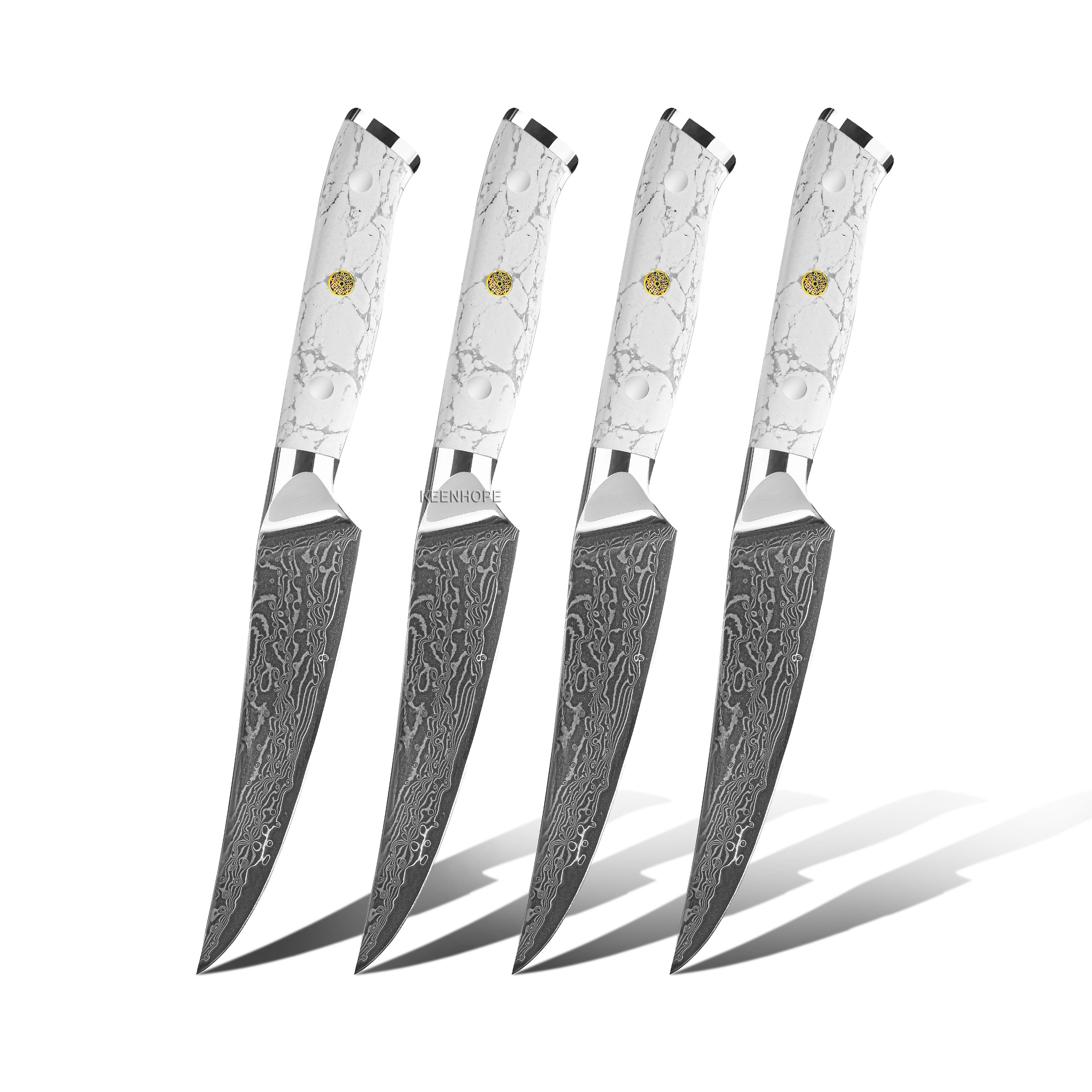 Compre Impressionante 67 Camadas Pena Padrão Damasco Vg10 Azul Turquesa ...