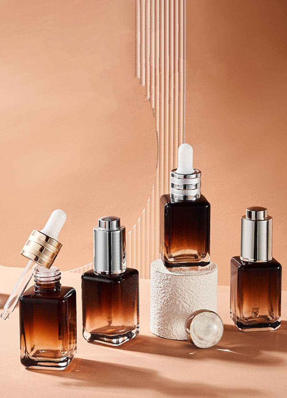 Custom 20ml 30ml 50ml 10ml 100ml Fancy Frosted Clear Amber Essential ...