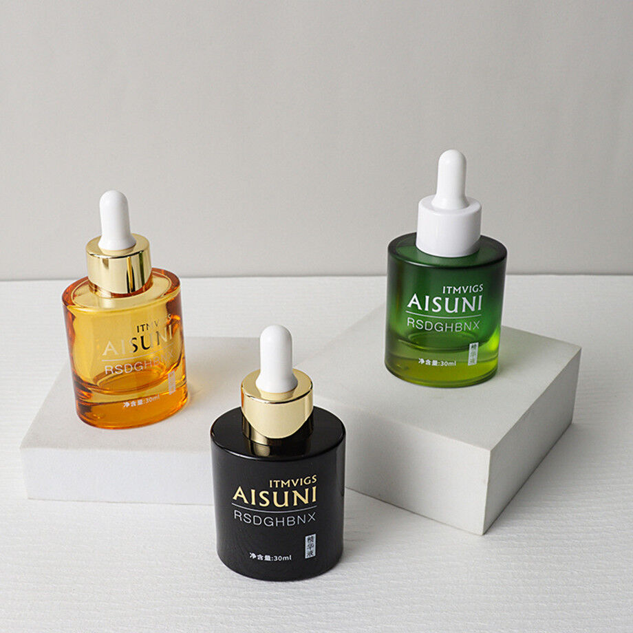 Custom 20ml 30ml 50ml 10ml 100ml Fancy Frosted Clear Amber Essential ...