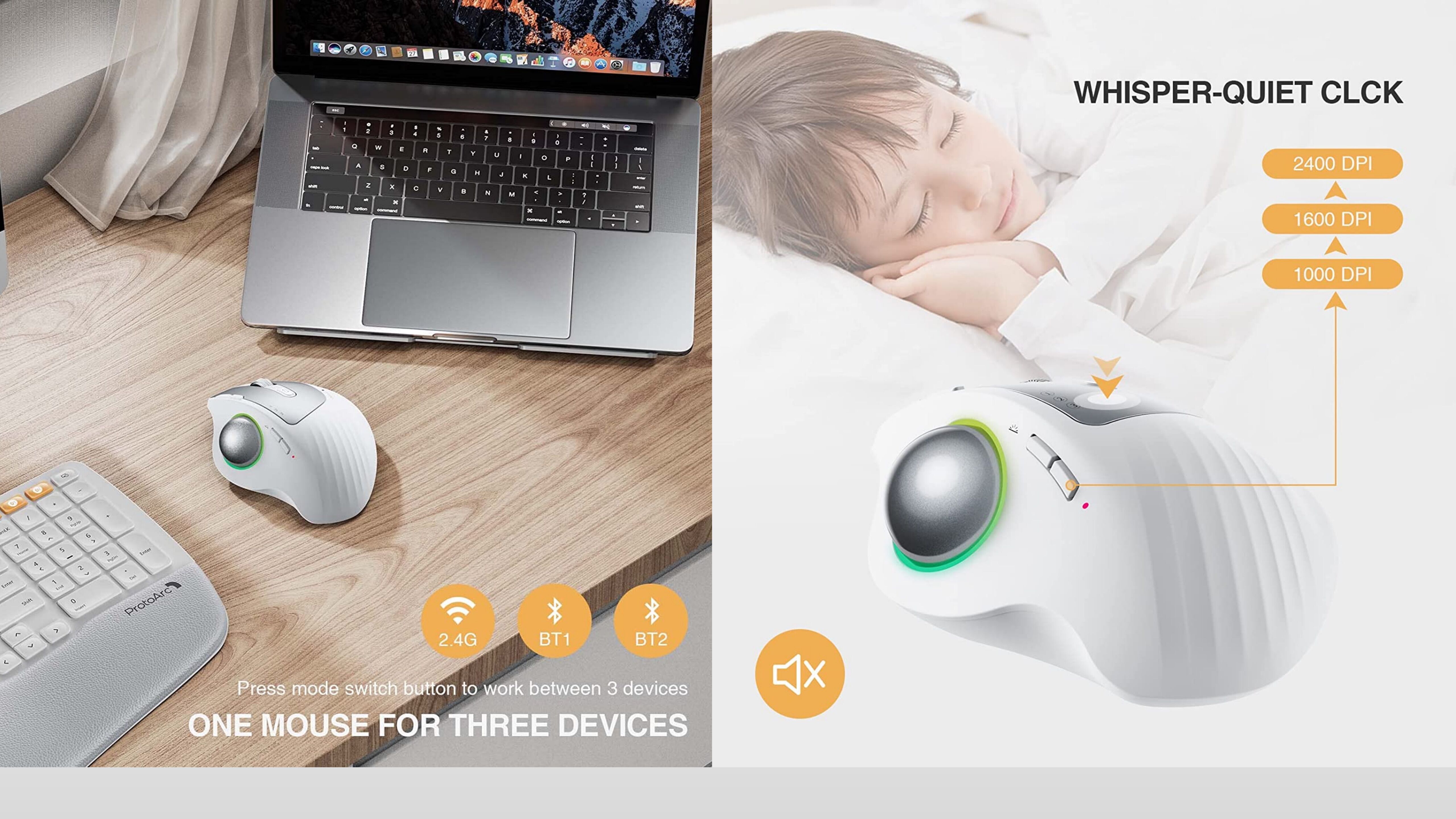 Buy Wholesale China Wireless Trackball Mouse 2.4g / Bluetooth Three ...