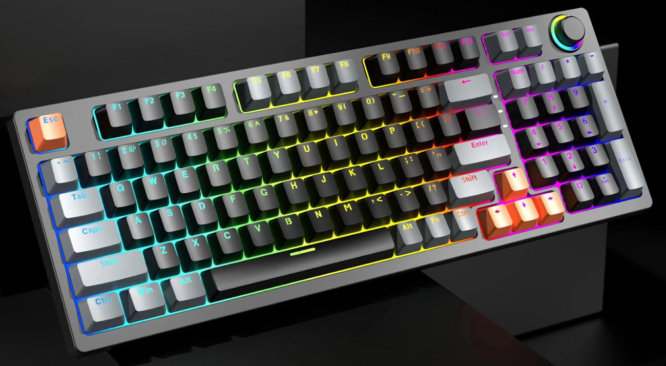 Buy Wholesale China Rgb Gaming Keyboard With Knob Keys & Mechanical ...
