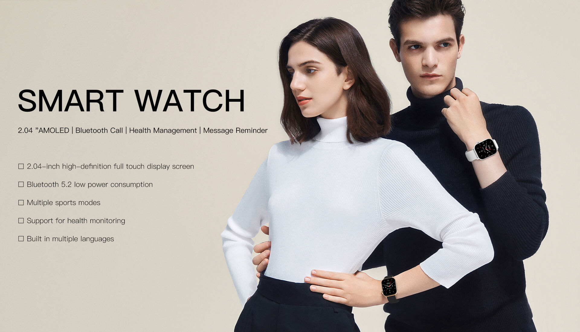 Buy Wholesale China Amoled Square 2.04 Fashion Smart Watch Waterproof ...