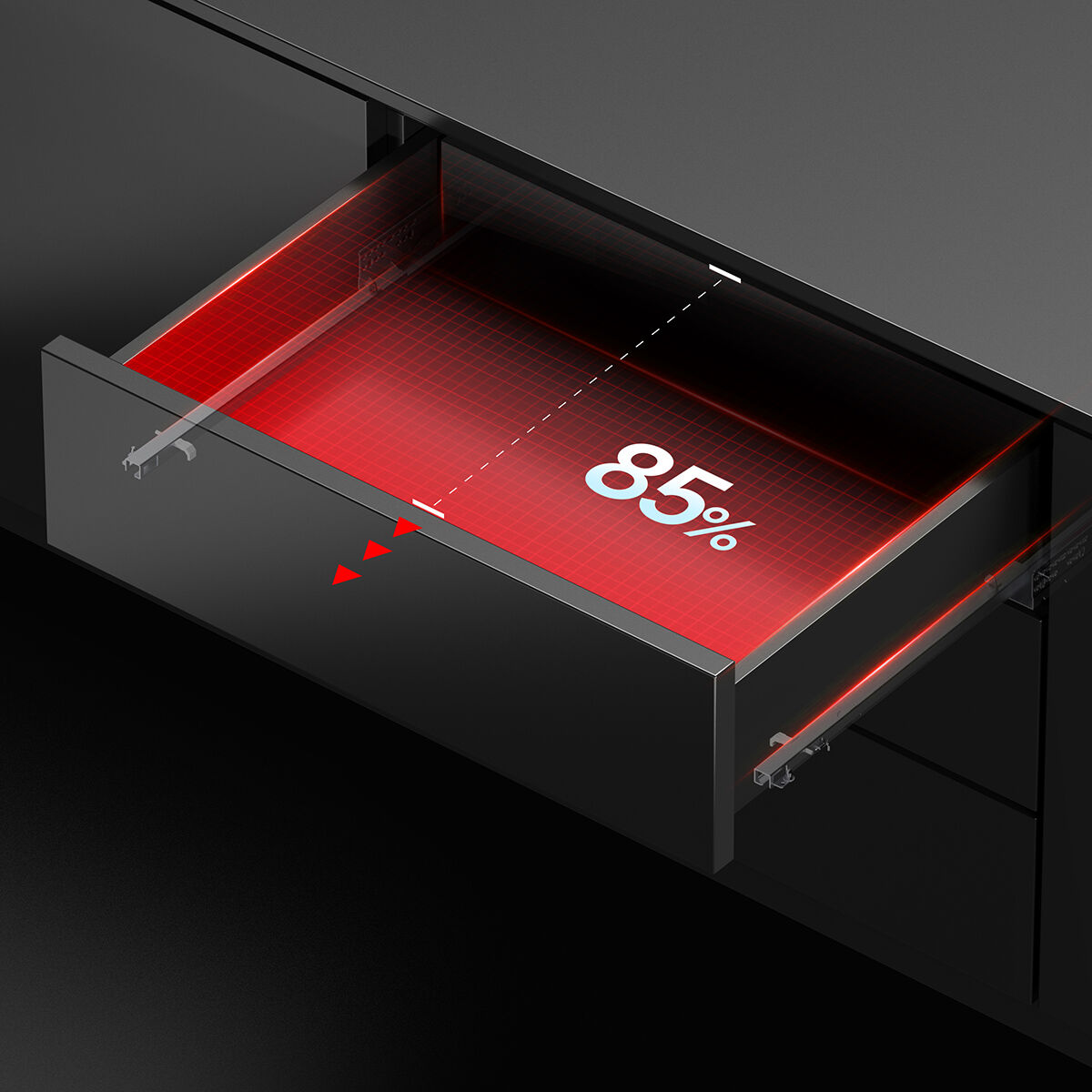 Buy Wholesale China 2-fold 7/8 Extension Soft Closing Undermounted ...