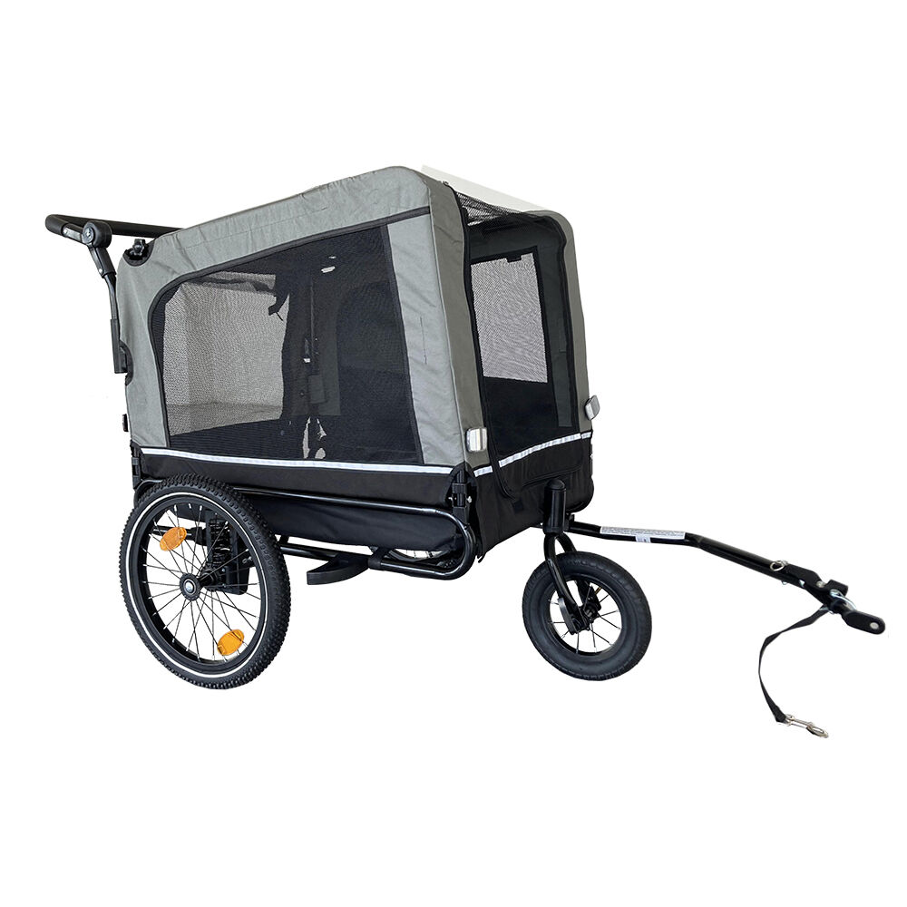 3-in-1 Durable Bike Trailer For Kids Detachable Metal Frame Kids Wagon ...