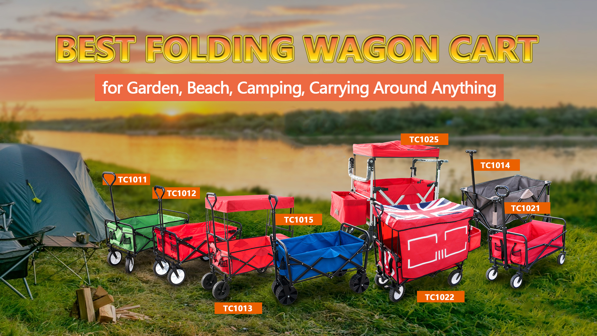 Buy Wholesale China Hige Quality Outdoor Camping Metal Frame Folding Beach Wagon Big Wheels ...