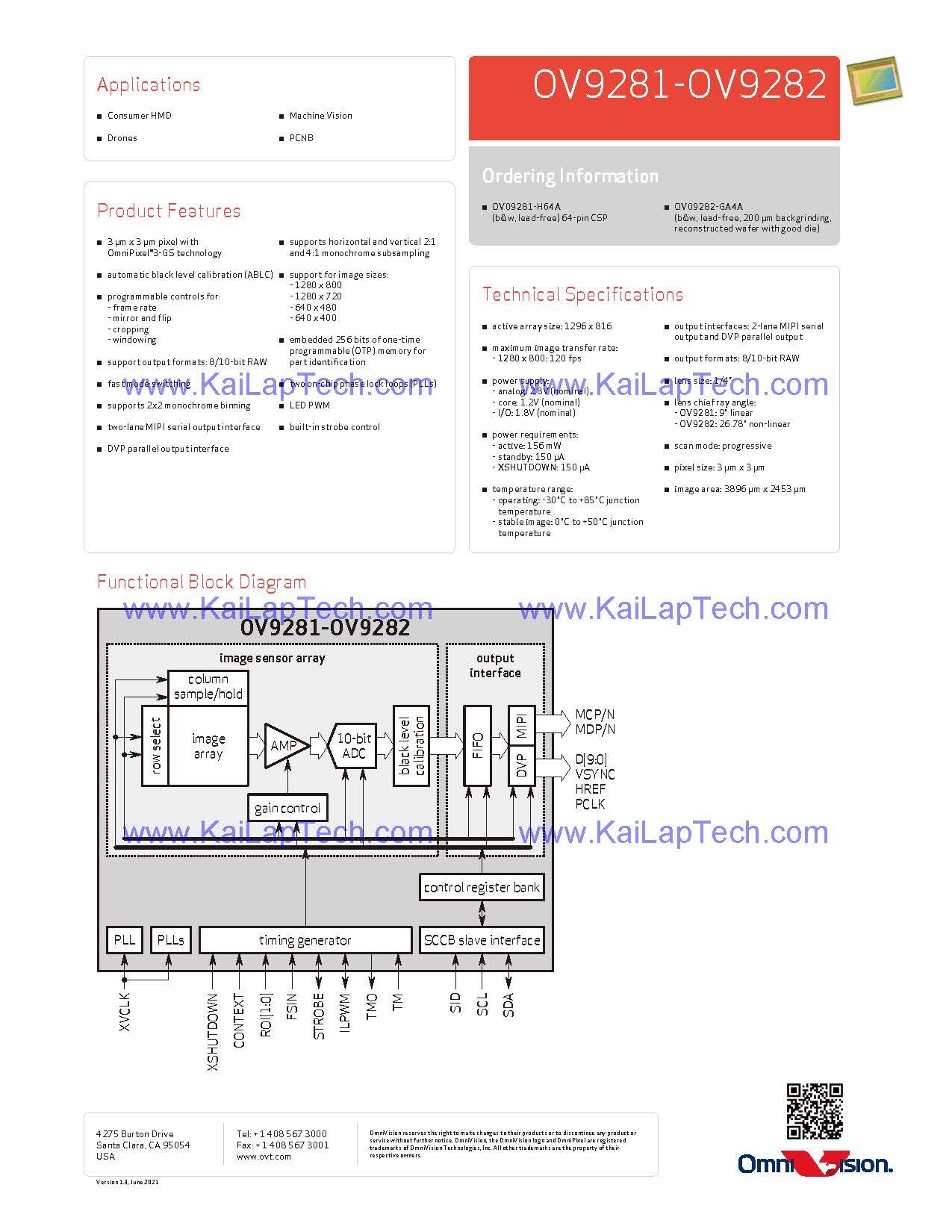 Klt-z6mf-ov9281 V1.0 1mp Ov9281 Globaler Verschluss Mipi-schnittstelle Fester Fokus Kameramodul ...
