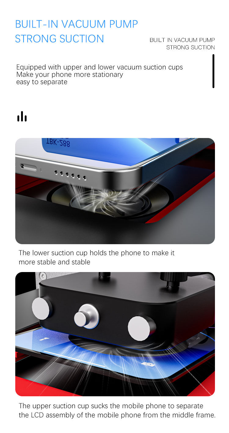 Buy Wholesale China Factory Price Tbk-288m Manual Lcd Screen Separator Machine For Iphone 6-15 ...