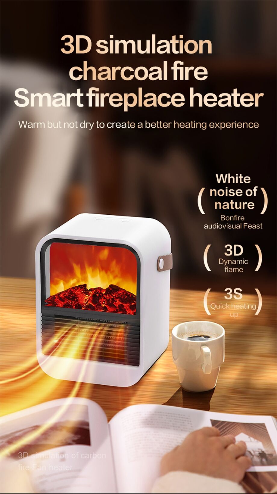 Buy Wholesale Hong Kong SAR Wholesale 1000w Smart Ptc Fireplace Heater ...
