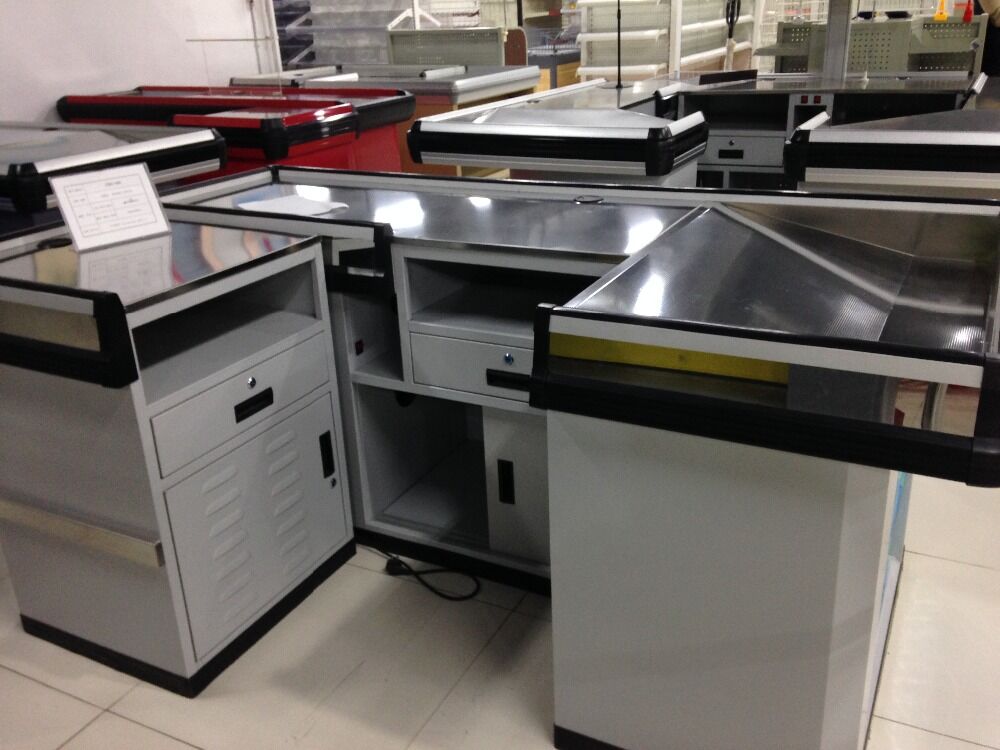 Buy China Wholesale Supermarket Simple Design Checkout Counter With ...