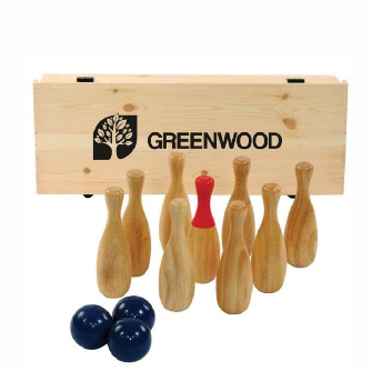 Buy Wholesale India Wooden Skittle Set With Customized Design Logo And ...