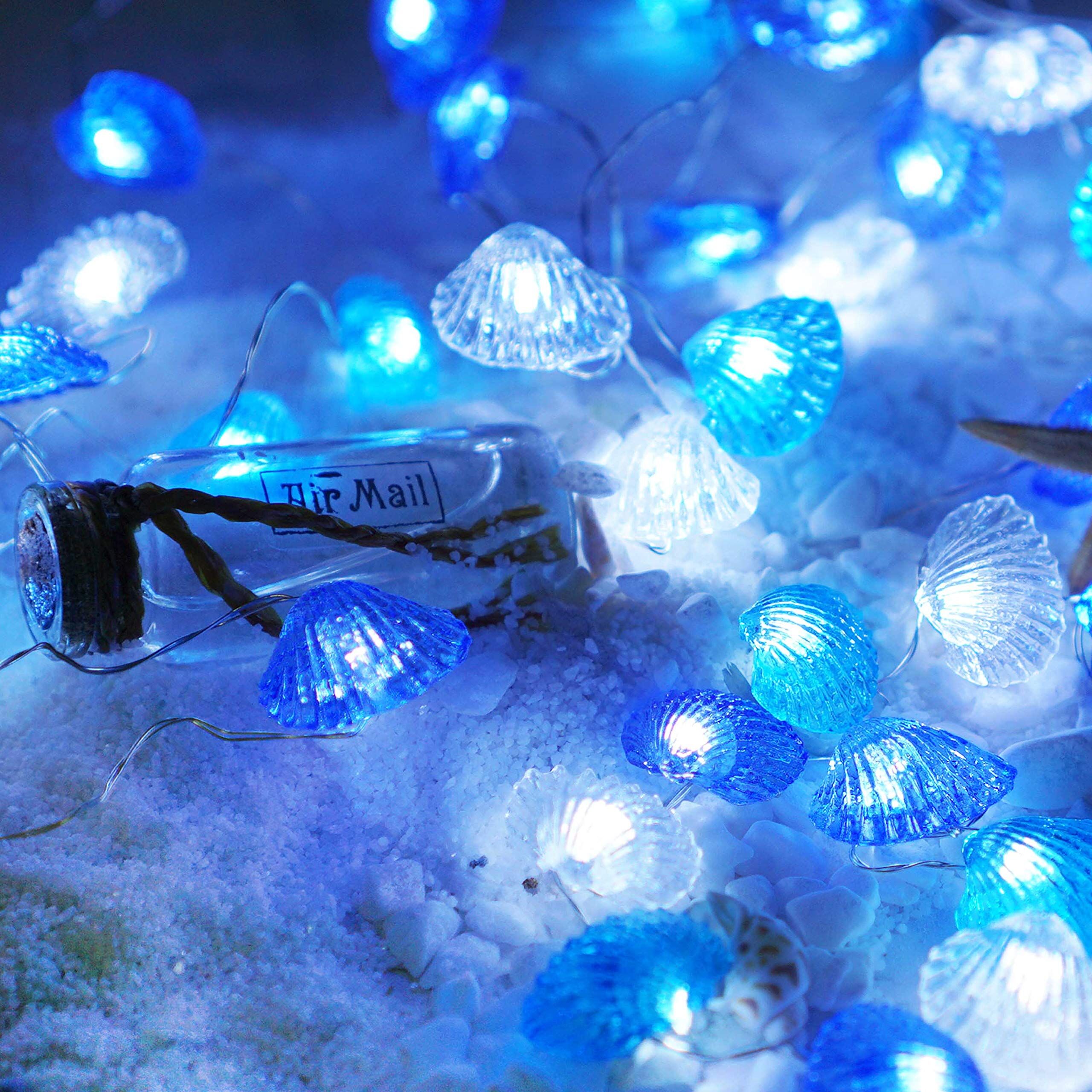 Special Design Shell Shape 10 Led String Light Warm White Outdoor ...