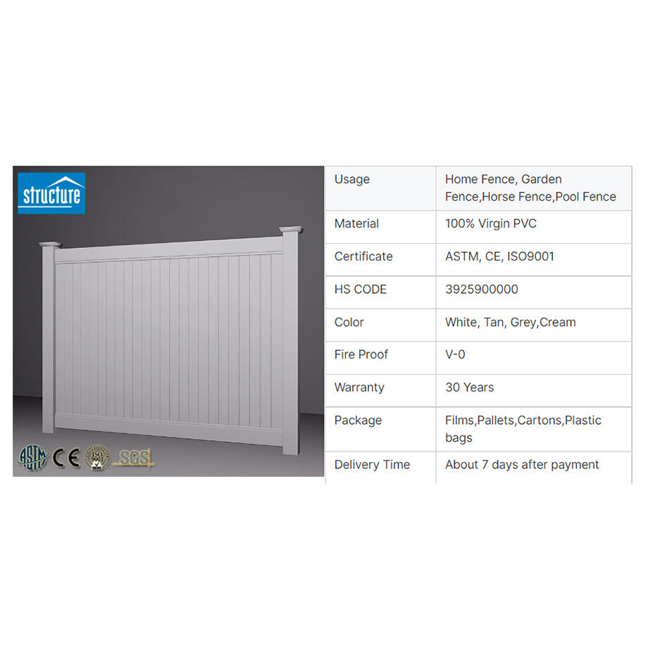 Cheap White Pvc Privacy Panels For Sale House Garden Portable 6 Feet ...