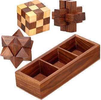 Wooden Puzzle Game Set With Wooden Box Latest Product With Customized ...