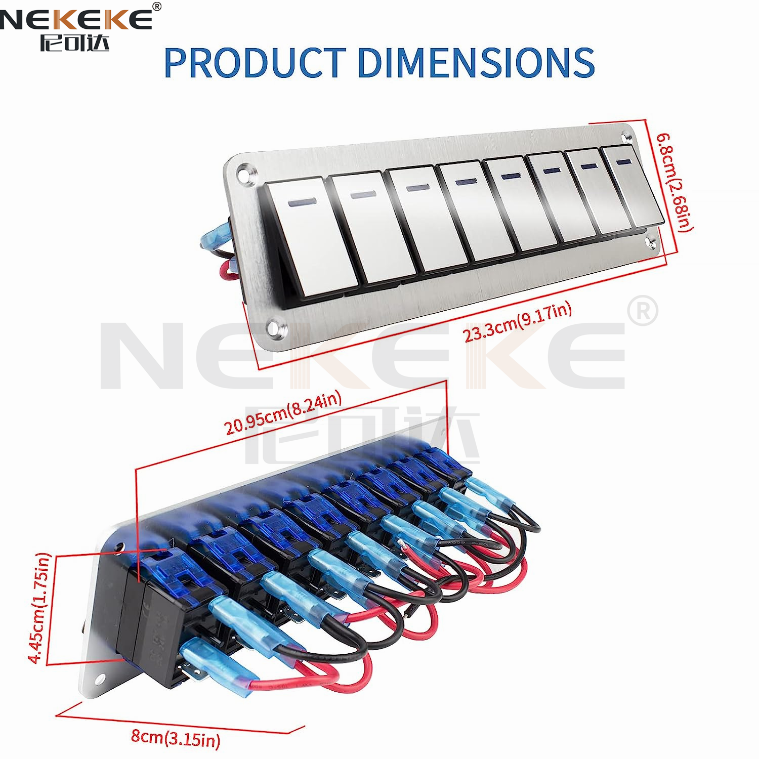 12v 24v 3 Pin On Off Pre-wired Waterproof Aluminum Alloy Blue Led Light ...