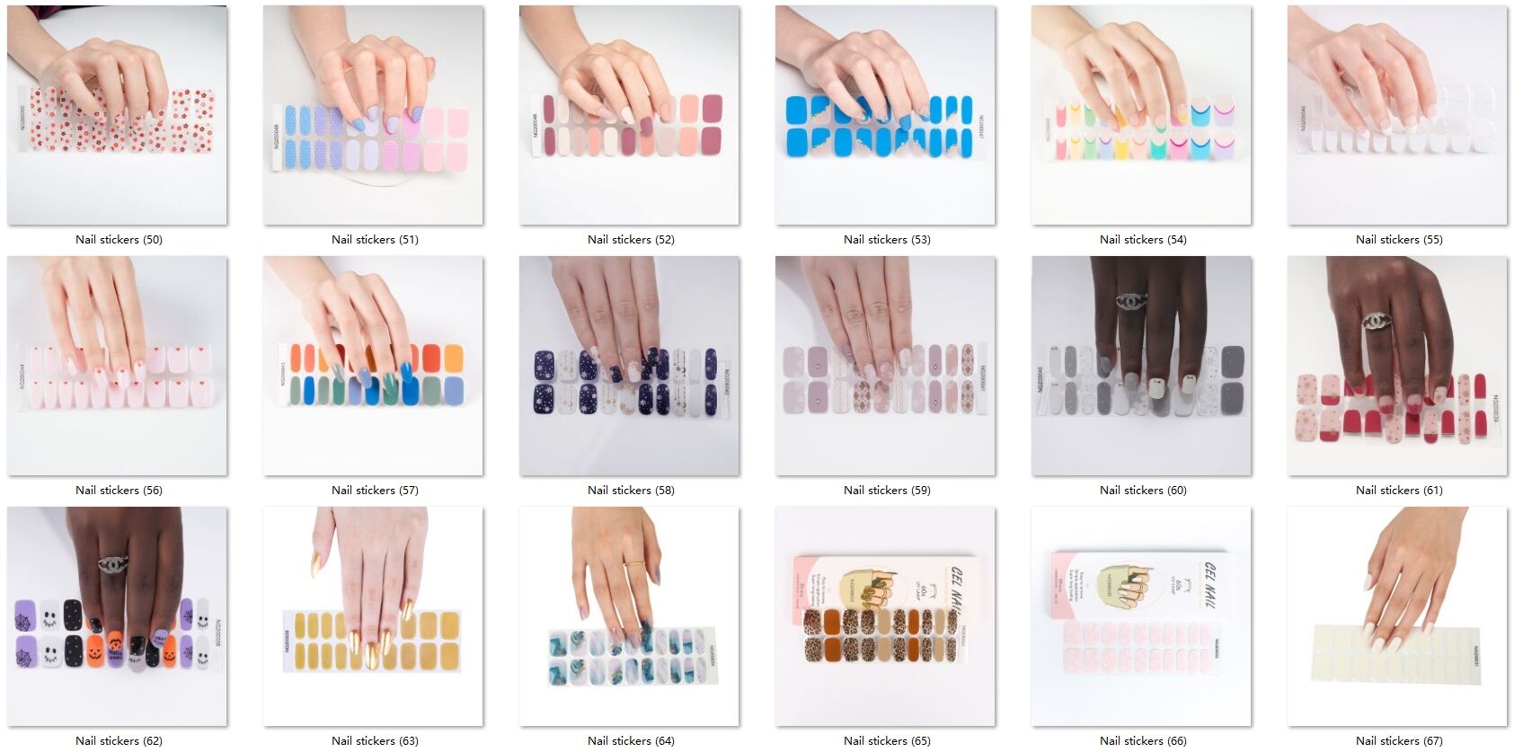 Nail Stickers Hot Sell Semi Cured Wraps Long Lasting Gel Nail Stickers ...