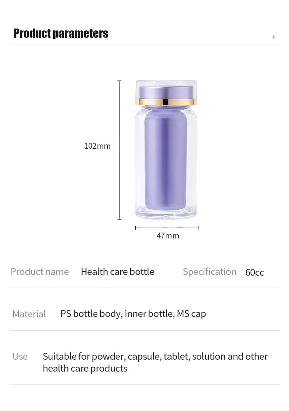 Pharmacy Bottles 30cc 100cc 120cc Custom Empty Capsule Wide Mouth Health Care Solid Packaging ...