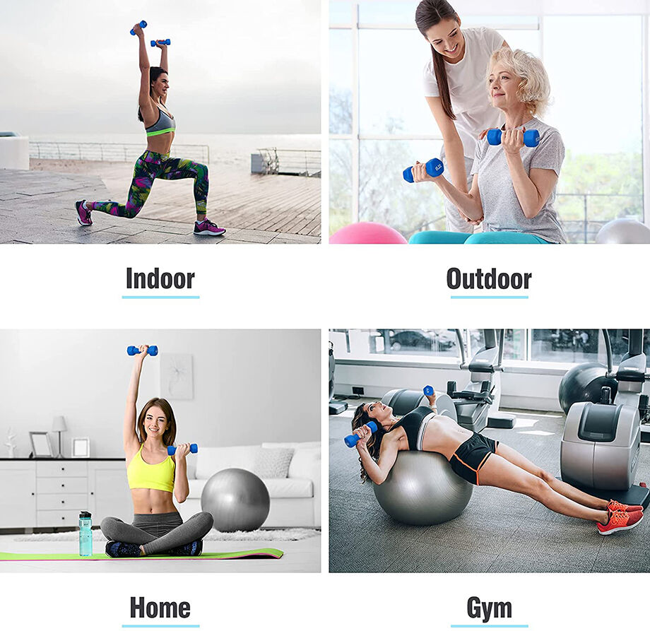 Multi Color Triangle Dumbbells Pvc Neoprene Coated Cast Iron Solid ...