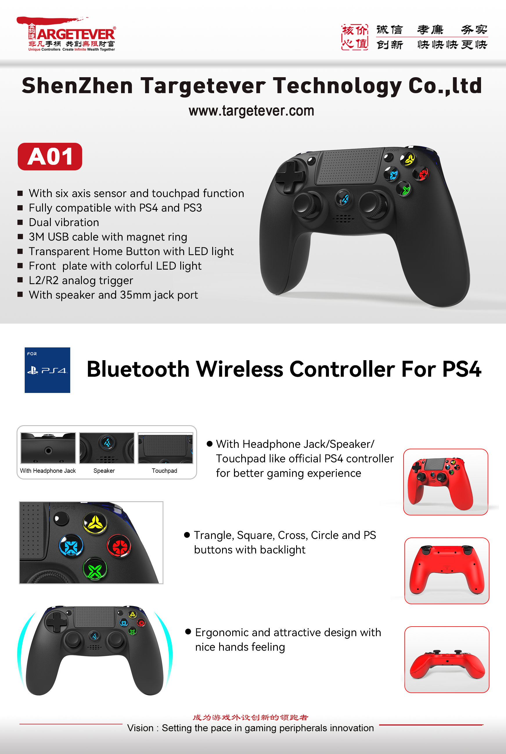 Promotional Payment Bluetooth P4 Gamepad Wireless Gamepad Bluetooth ...